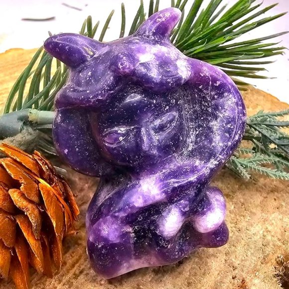 Accents | Nature Purple Lilacs Stone Hand Carved Fairy Figure | Poshmark